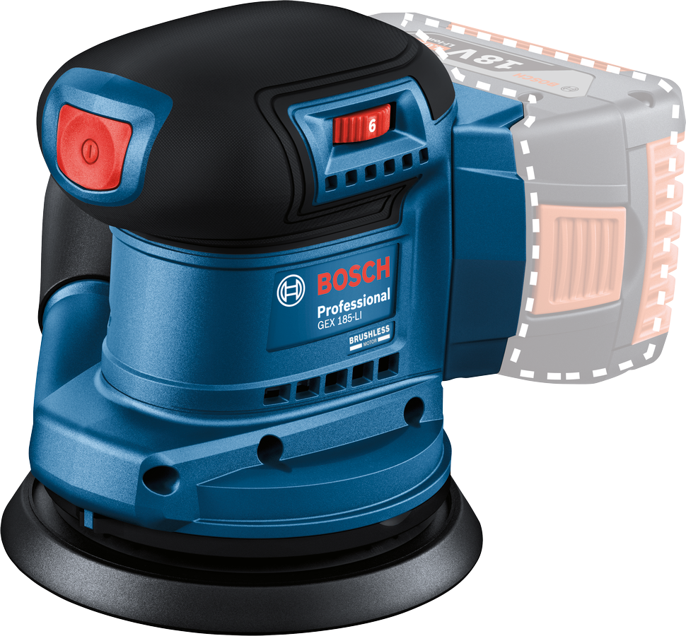 Bosch Excenterslip Gex 185-Li Solo - Slipmaskiner el/batteri - Hylte ...