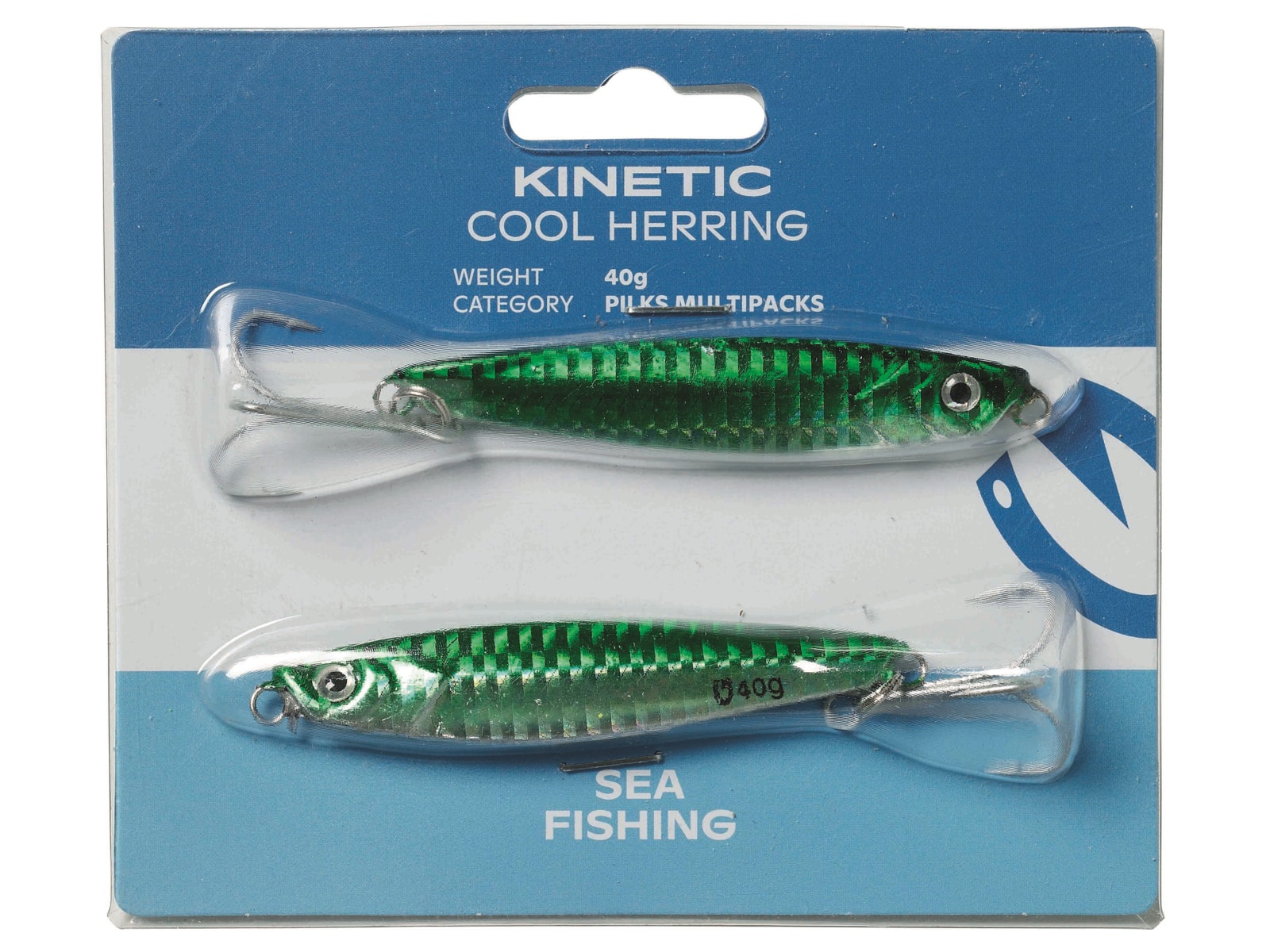 Kinetic Cool Herring 2pack 40g Green/Silver - Spoon blink - Hylte Hunting & Outdoor
