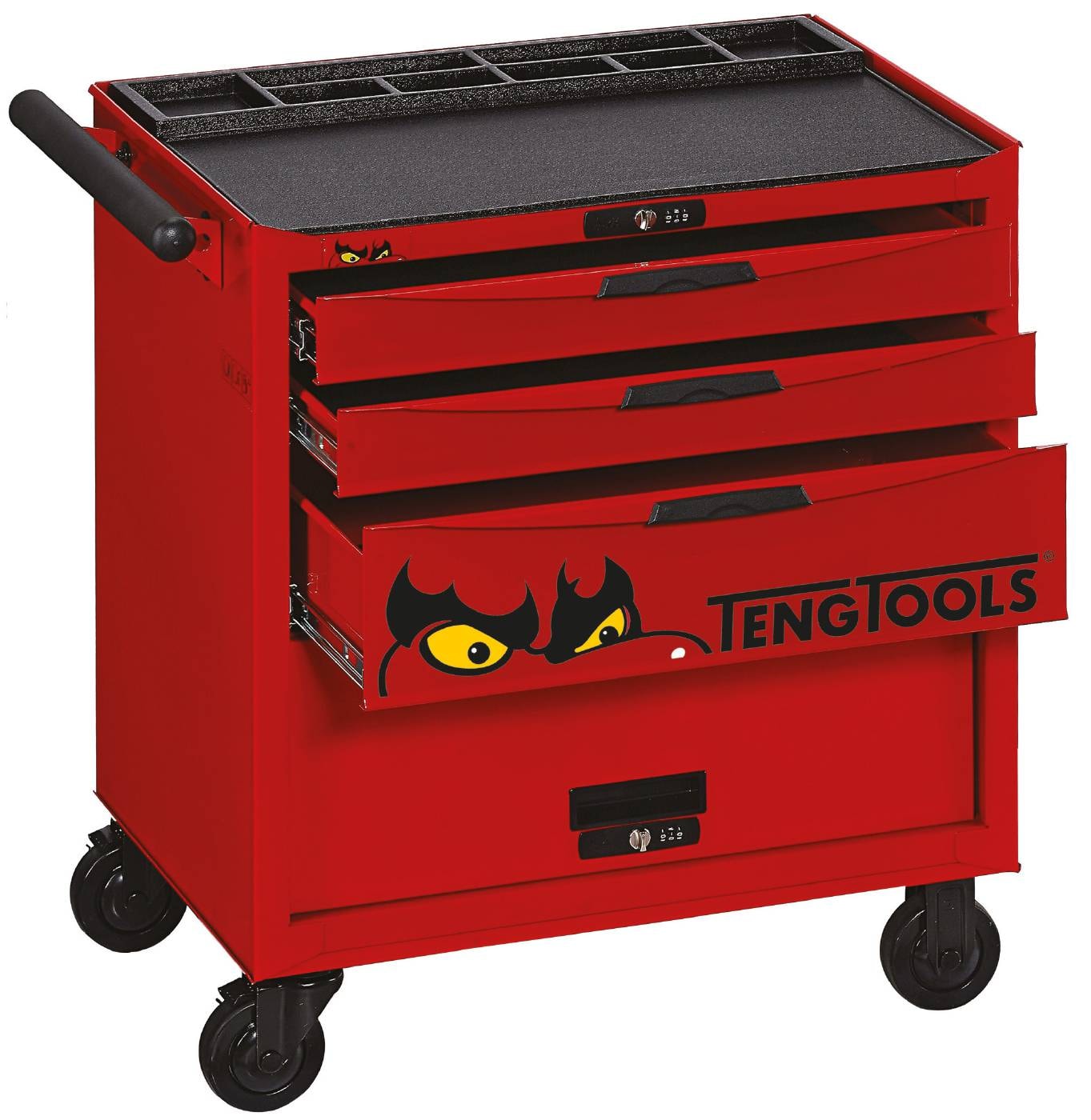 Teng Tools Verktygsvagn TCW803N 3 lådor, röd - Verktygsvagnar & Skåp ...