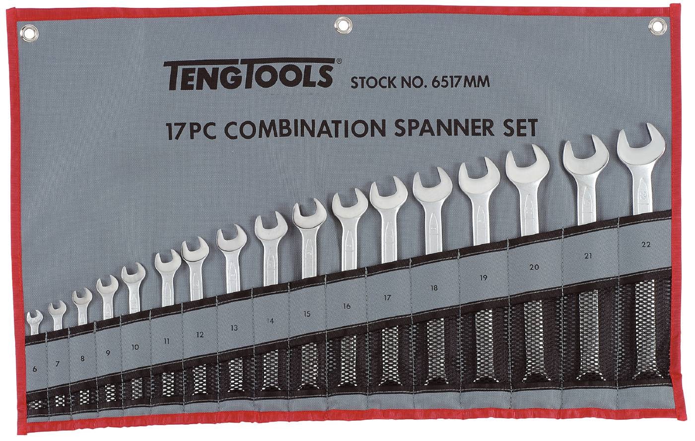 Teng Tools U-ringnyckelsats 6517MM 6-22mm 17 delar - Fasta nycklar ... Teng Tools U-ringnyckelsats 6517MM 6-22mm 17 delar - Fasta nycklar ...