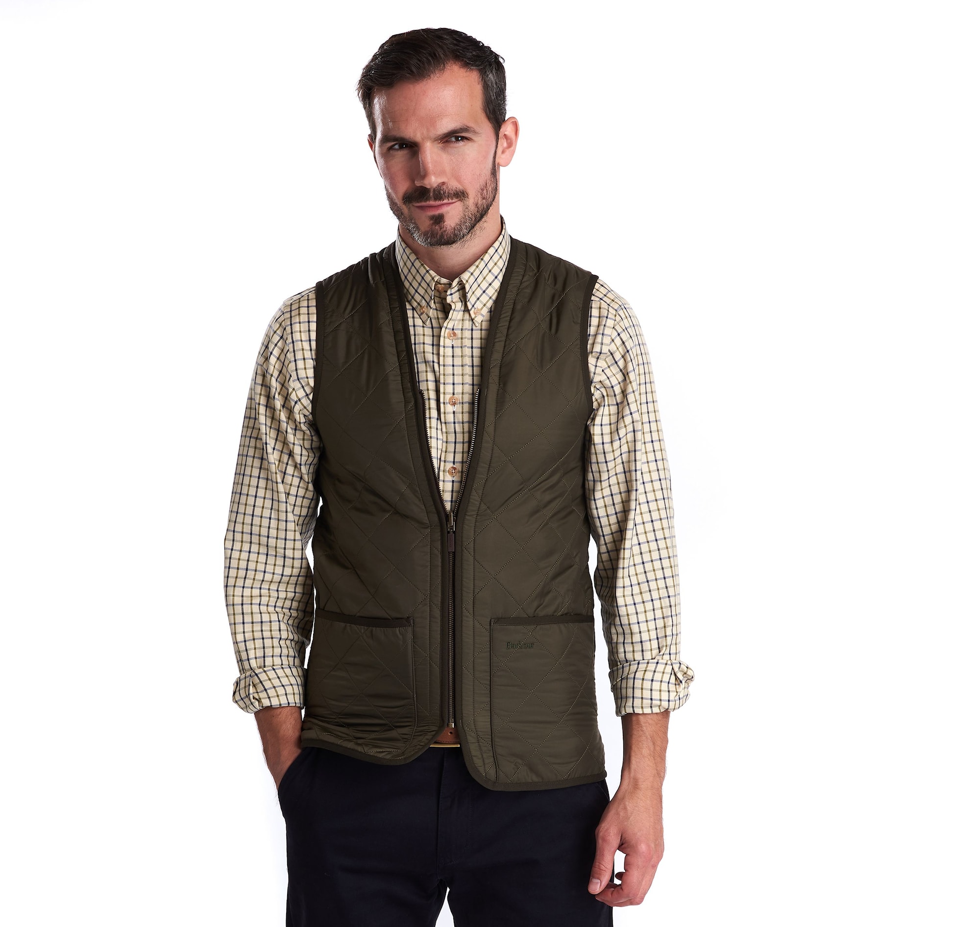 Barbour Polarquilt Waistcoat Jagdweste Herren Olivgrun Jagdwesten Hylte Hunting Outdoor