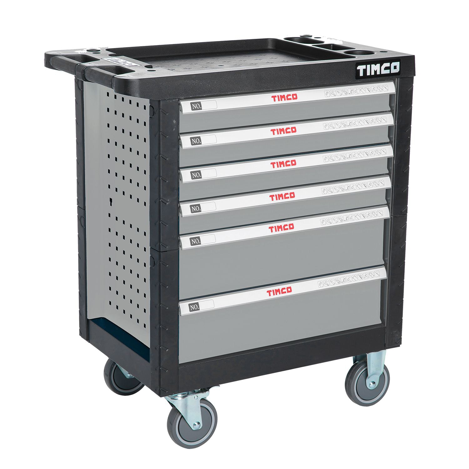 Timco 6 skuffes 220-dele Værktøjsskab med værktøj, Grå. - Værktøj ...
