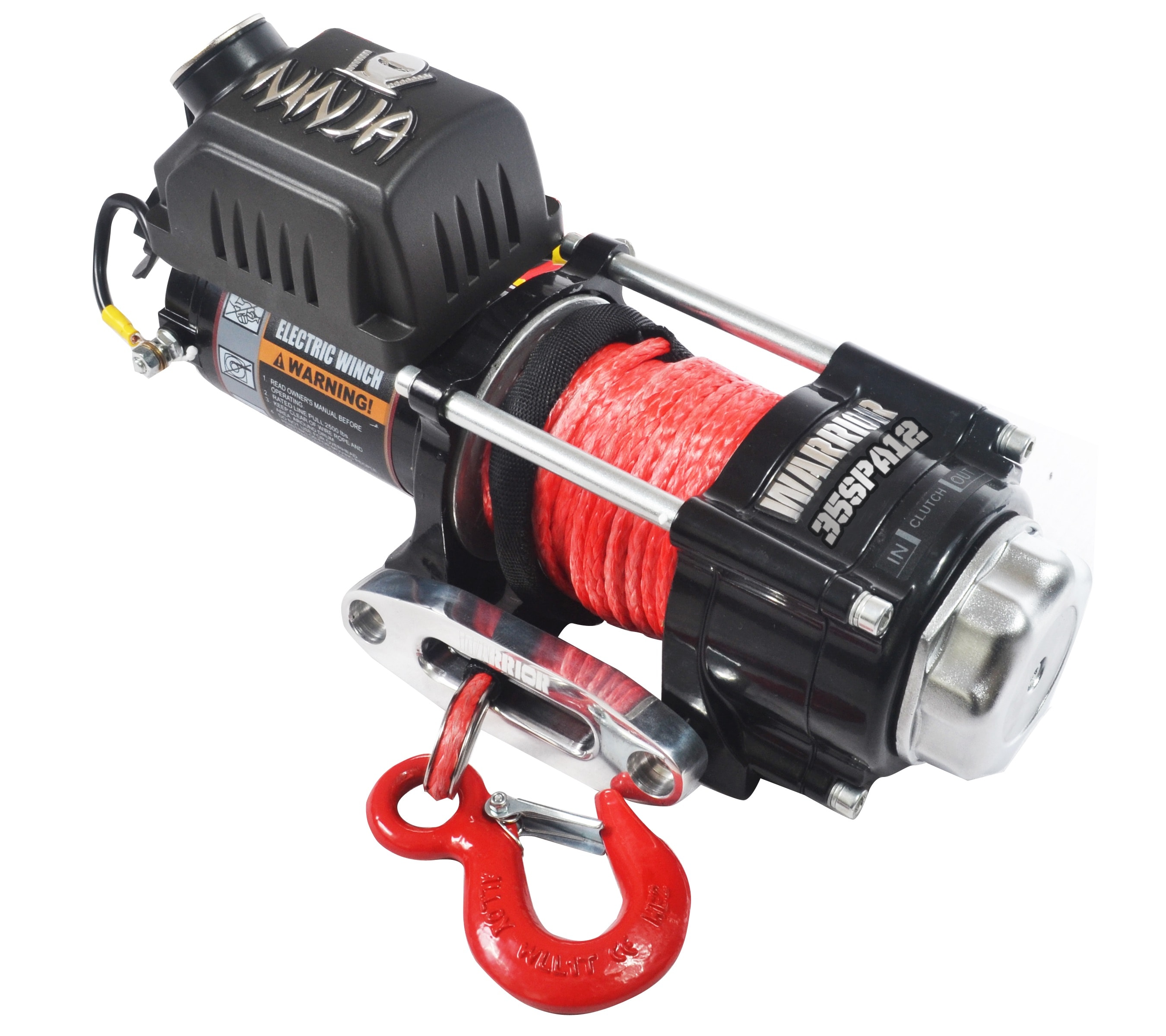 Warrior Winches Ninja 3500 Vinsch, 12V Armortek syntetlina - Vinsch ...