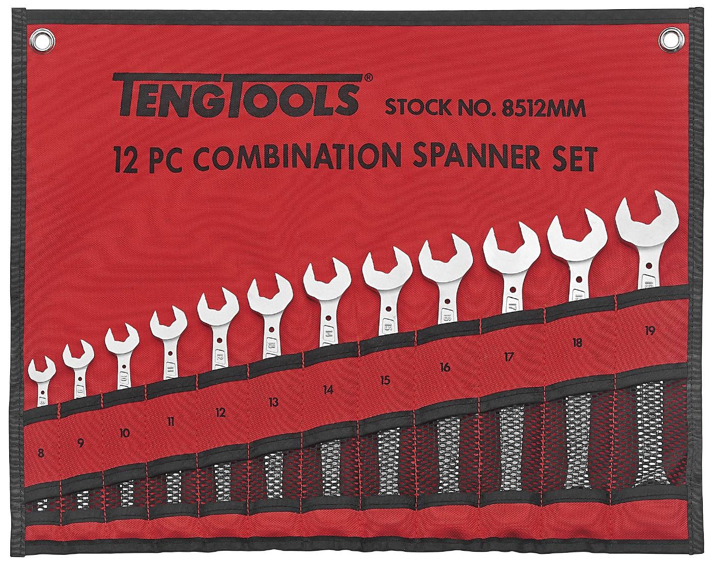 Teng Tools U-ringnyckelsats 8512MM 8-19mm 12 delar - Fasta nycklar ... Teng Tools U-ringnyckelsats 8512MM 8-19mm 12 delar - Fasta nycklar ...